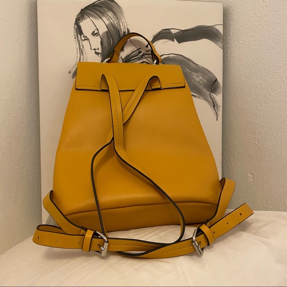 Zara | Bags | Zara Mustard Color Backpack | Poshmark
